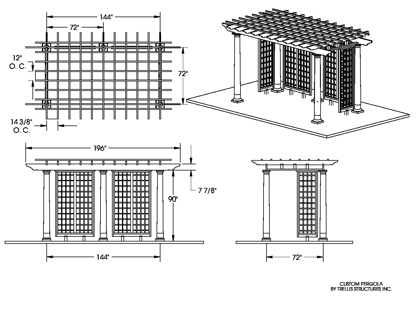 Custom Cad Models And Designs Trellis Structures