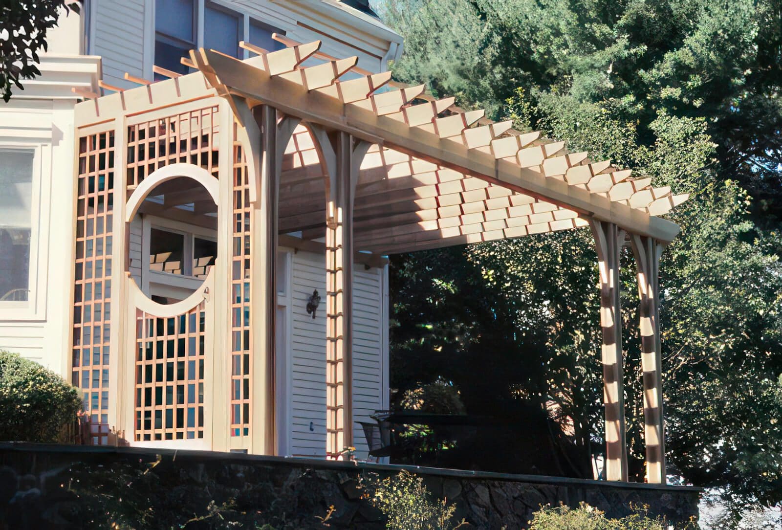 Backyard Deck Pergola1 | Trellis Structures