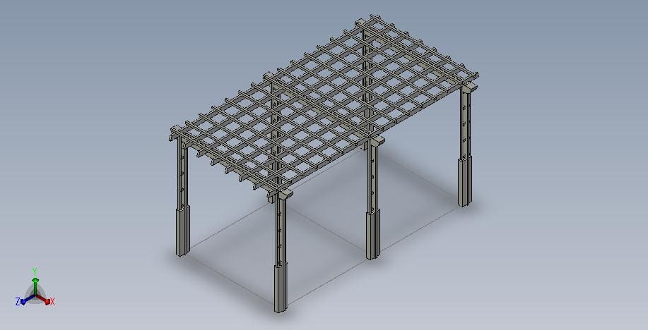 Contemporary Pergola Section 168_ISO | Trellis Structures