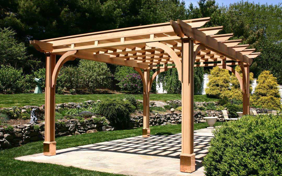 Louvered Pergola with Shade Cloth No. SP5 | Trellis Structures